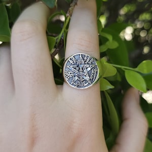 Tetragrammaton Ring 925 Sterling Silver Name of God YHVH Yahweh ...