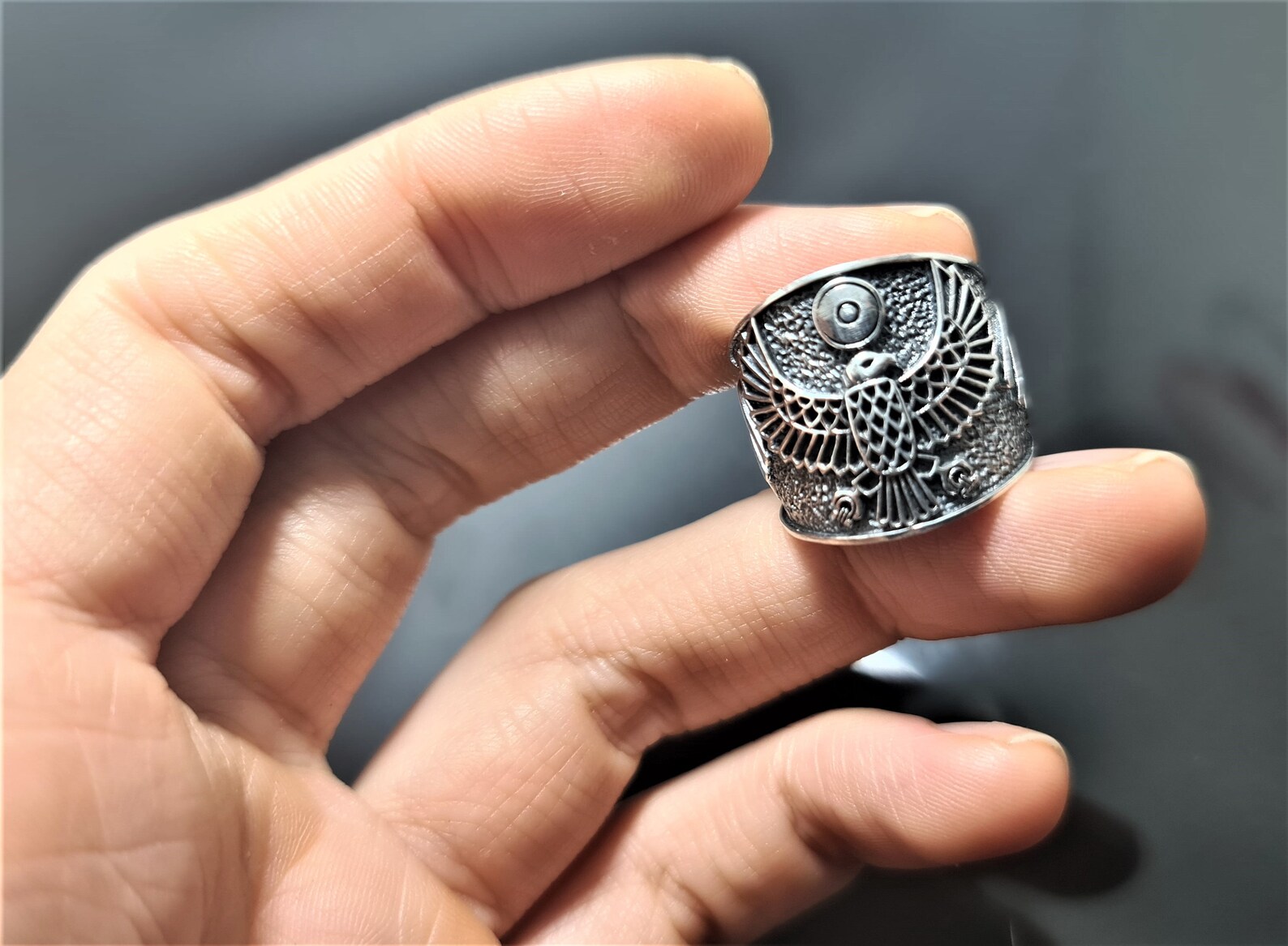 God Ra Ring STERLING SILVER 925 the Egyptian Sun God Ra in the | Etsy