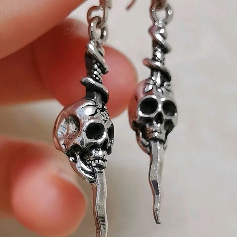 Skull Earrings - Etsy