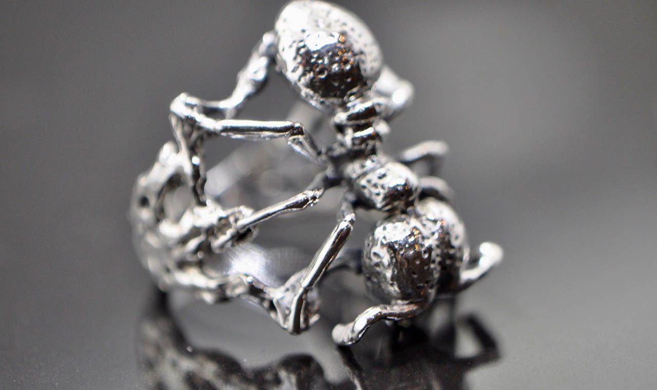 Ant Ring STERLING SILVER 925 Red Army Ant Insect Ring | Etsy