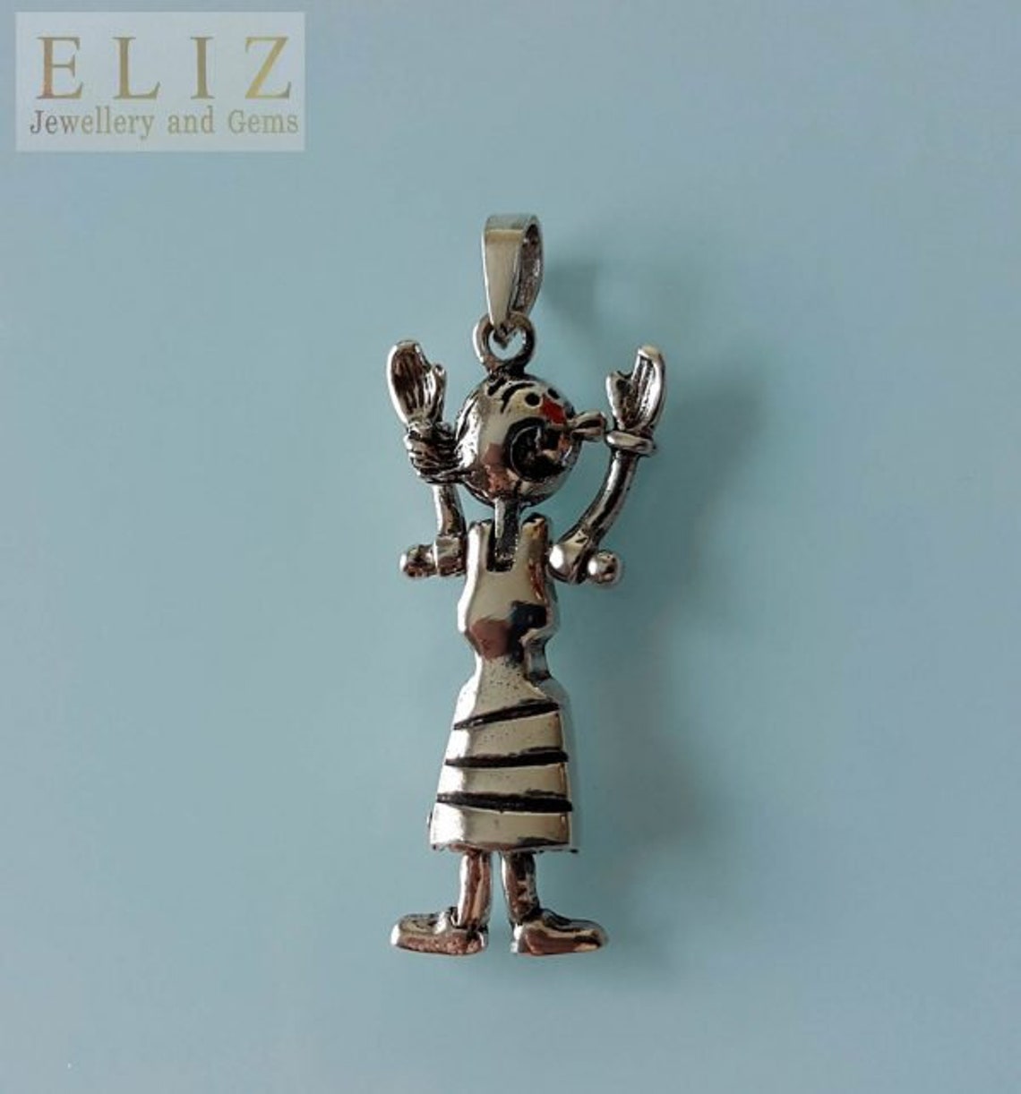 Popeye Pendant Sterling Silver 925 The Sailor / Olive Oyl | Etsy