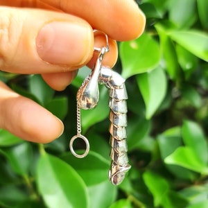 Penis Pendant Sterling Silver 925 Erotic Erectable Phallus Unisex ...