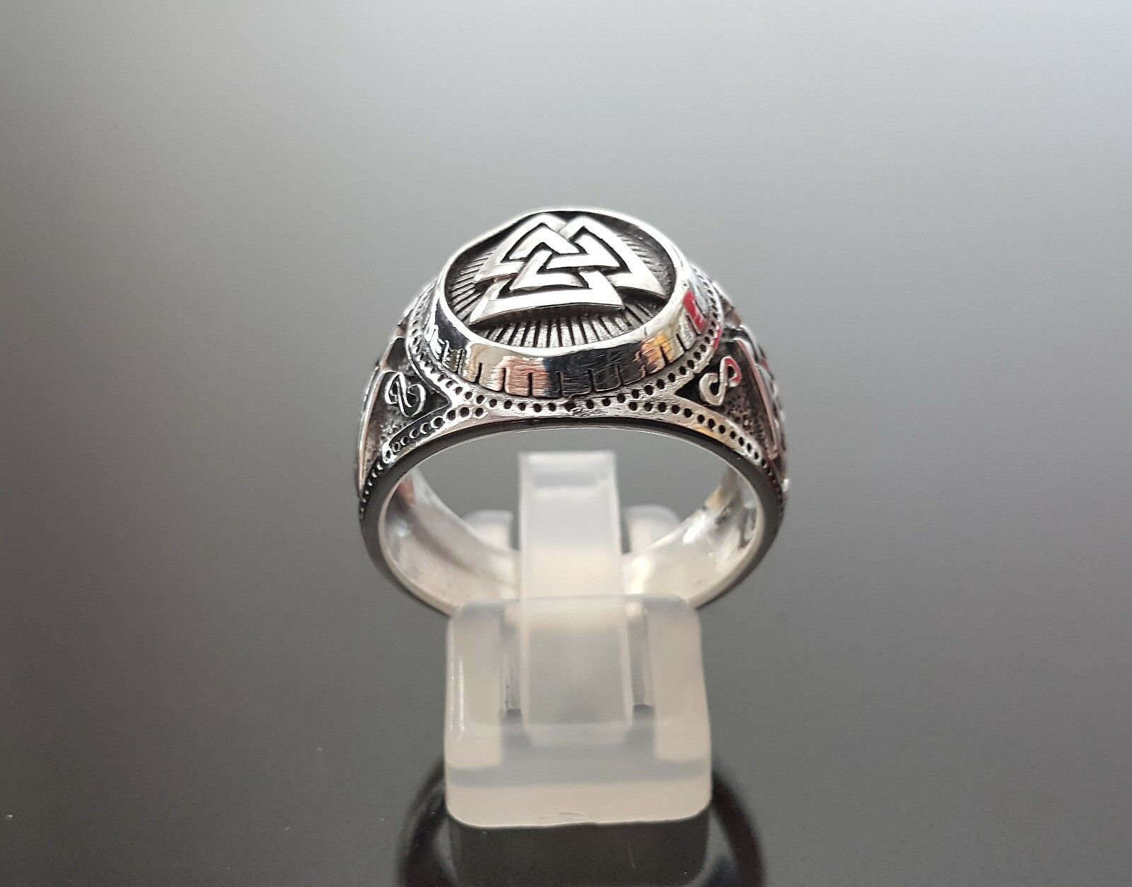 Valknut Ring STERLING SILVER 925 Viking Runic Odin Sacred | Etsy