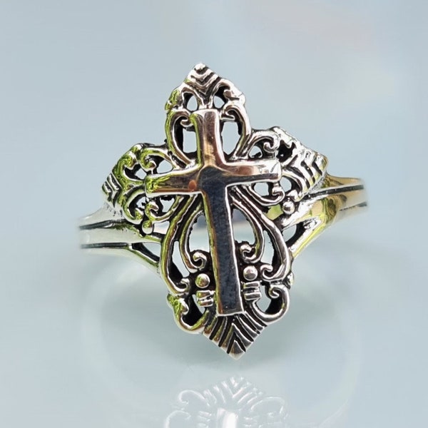 Cross Ring - Etsy