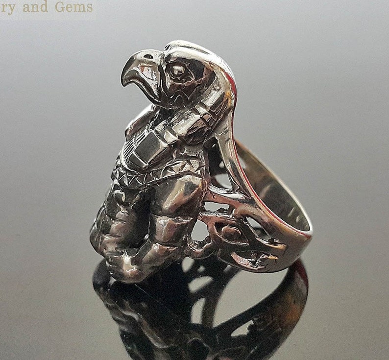 Horus God Ring STERLING SILVER 925 Great HORUS Ancient - Etsy