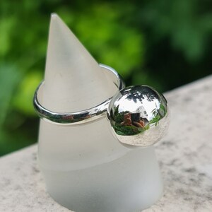 Ball Ring 925 Sterling Silver 925 Sphere Ring Stylish Minimalist ...