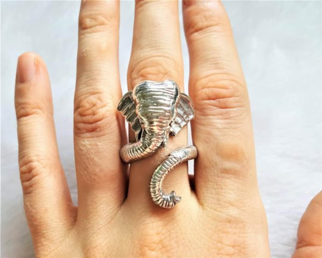 Elephant Ring STERLING SILVER 925 Elephant Wrap Exclusive Unique Design ...