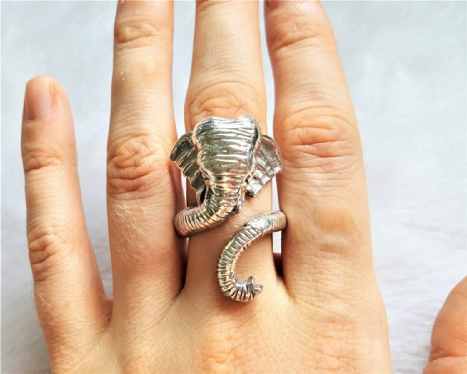 Elephant Ring STERLING SILVER 925 Elephant Wrap Exclusive Unique Design ...