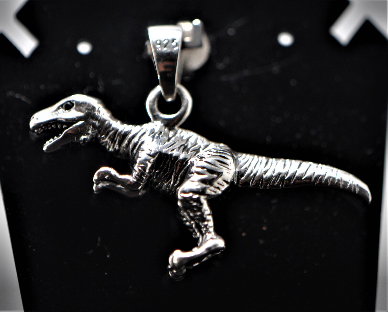 Dinosaur Pendant STERLING SILVER 925 Tyrannosaurus Rex T-rex | Etsy