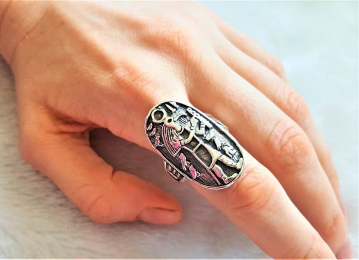 Great THOTH God Ring STERLING SILVER 925 Ancient Egyptian God - Etsy