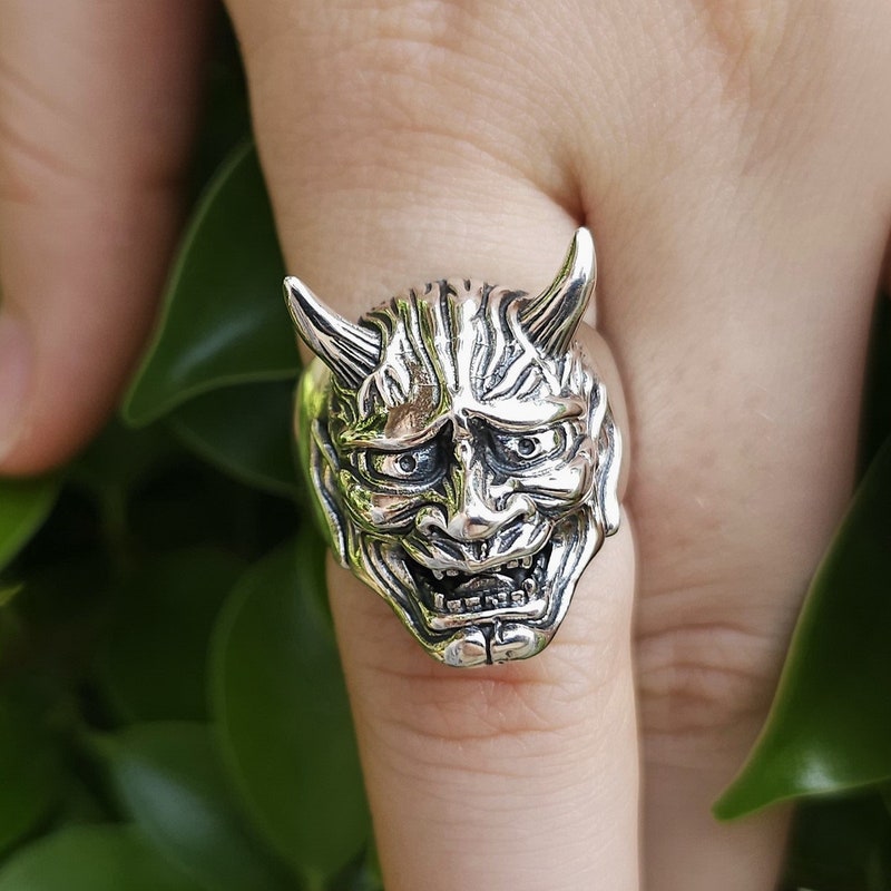 Mens Biker Devil Ring - Etsy
