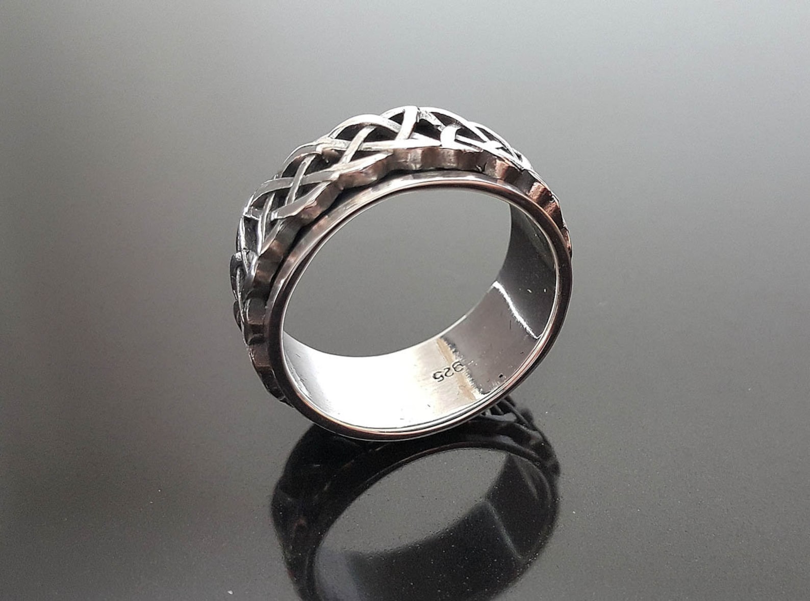 Spinner Ring 925 STERLING SILVER Celtic Infinity Knot Spinner - Etsy