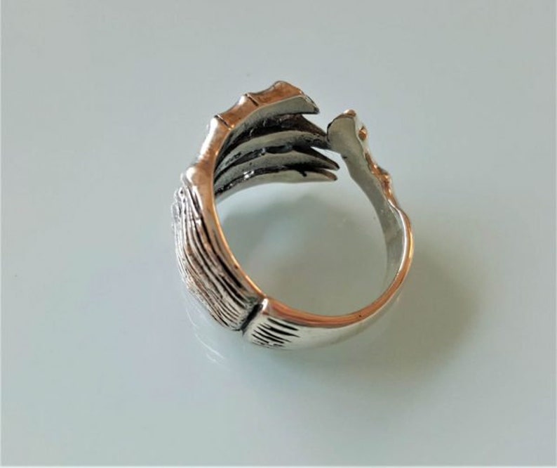 Skeleton Hand Ring 925 Sterling Silver Skull Punk Goth Rock - Etsy
