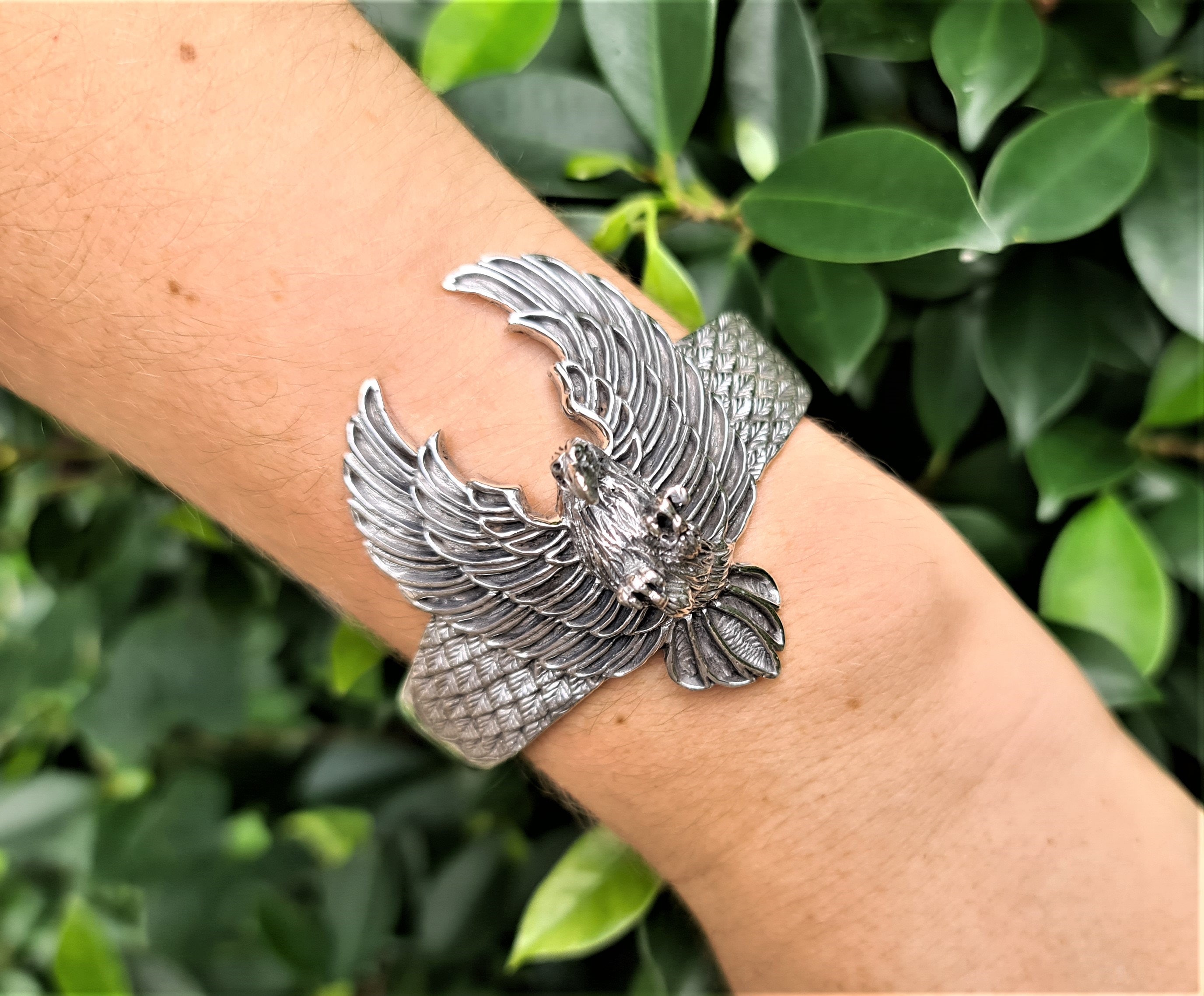 Adler Manschettenarmband STERLING SILBER 925 Adlerflügel | Etsy