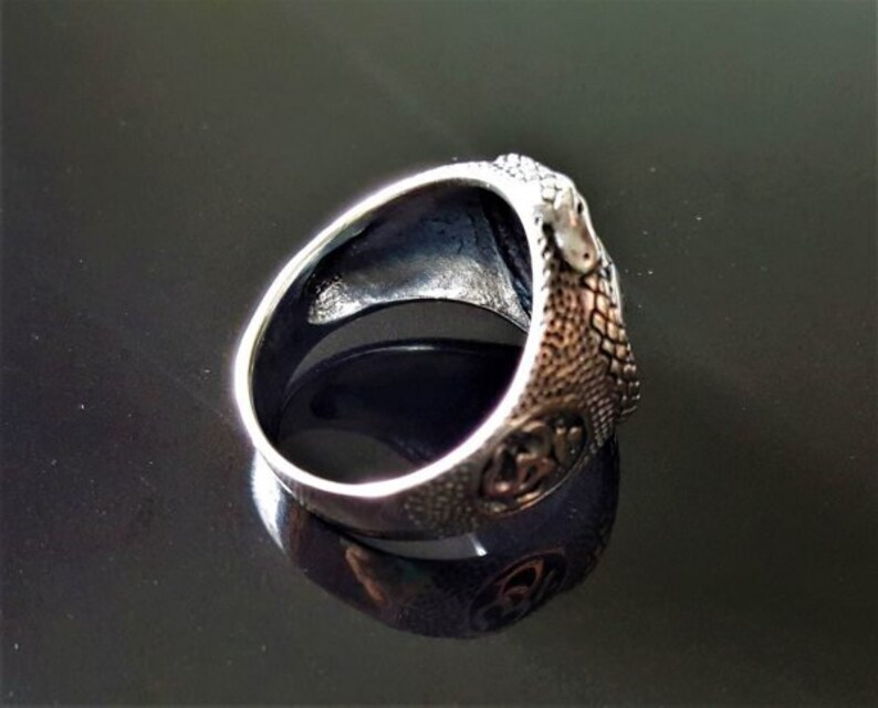 Om Ouroboros Ring 925 STERLING SILVER 925 AUM Om Talisman - Etsy