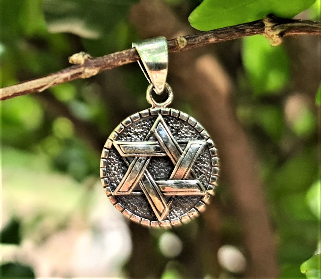 Star of David Pendant 925 STERLING SILVER Solomon Seal Sacred Symbols ...