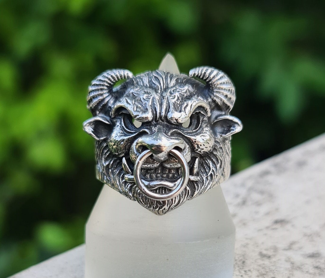 Minotaur Ring 925 STERLING SILVER Greek Minotaur Labyrinth - Etsy
