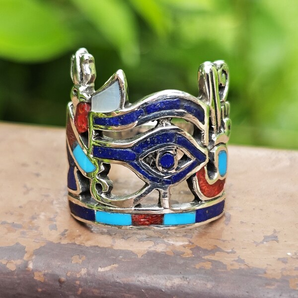 Egyptian Inlay Ring - Etsy