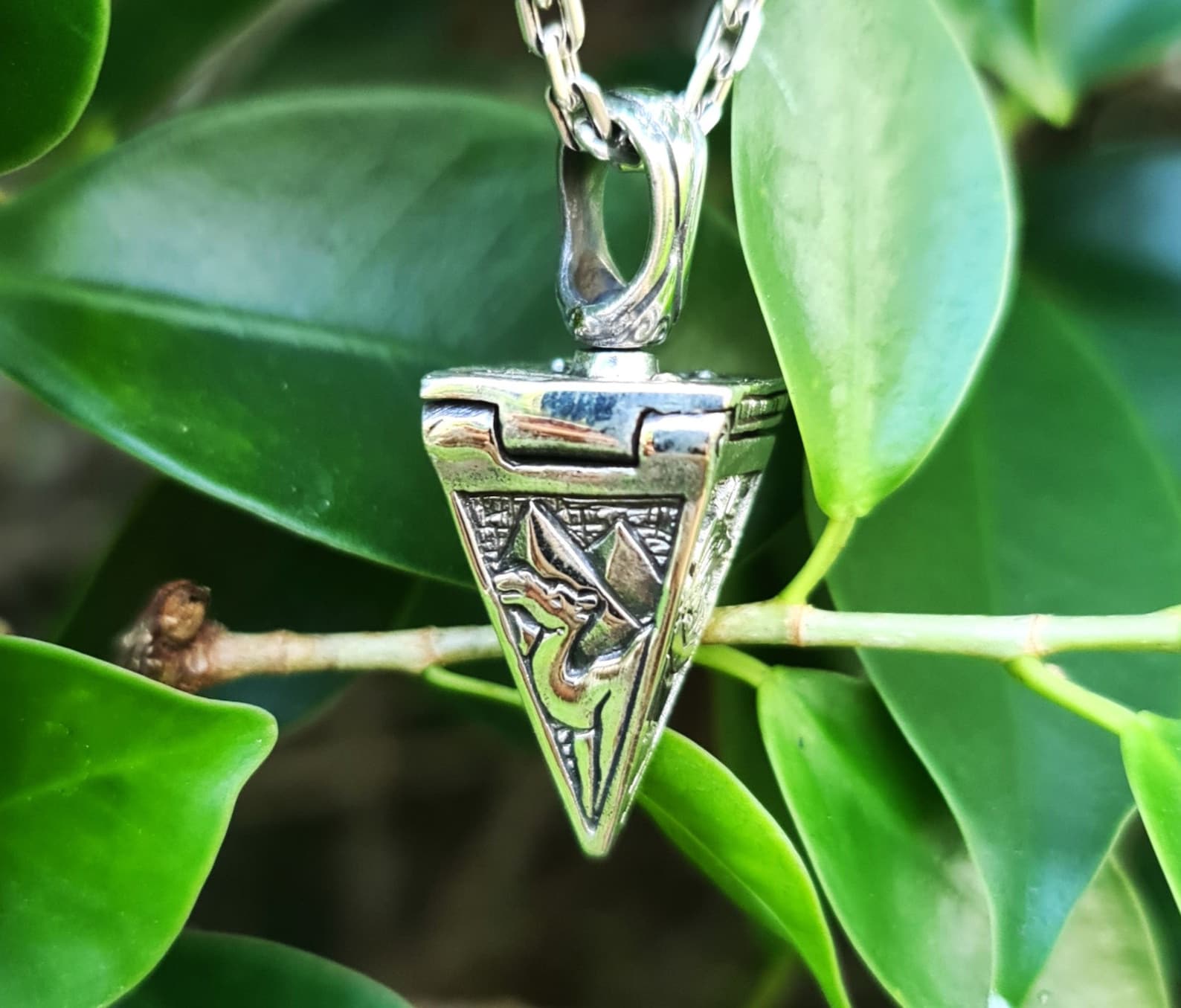 Egyptian Pyramid Locket Pendant STERLING SILVER 925 Anubis - Etsy