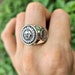 Sun God Ring STERLING SILVER 925 Ouroboros Vegvisir Runic Compass ...