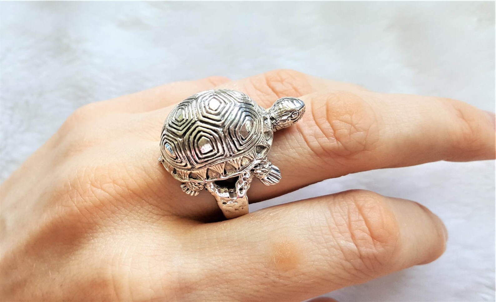 Turtle Ring STERLING SILVER 925 Tortoise Sea Turtle Ocean - Etsy