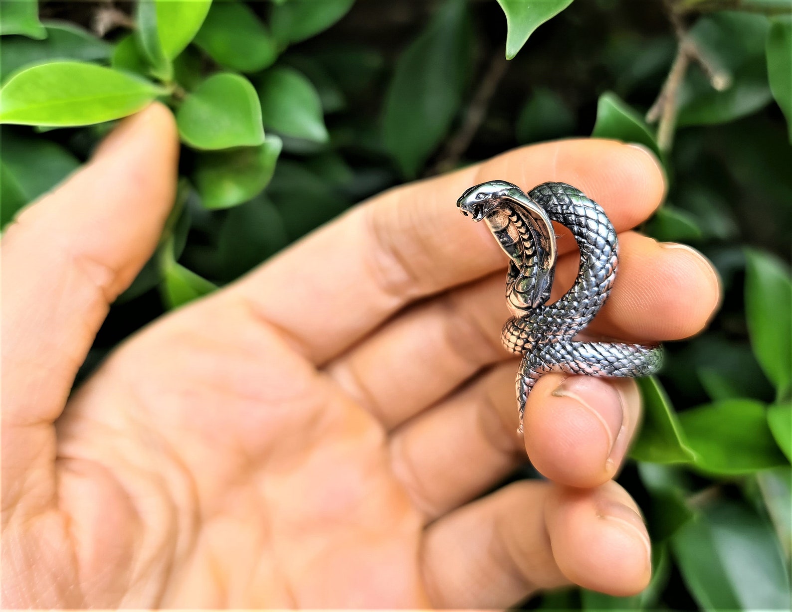 Cobra Ring 925 Sterling Silver Coiled Cobra Strike Ring - Etsy