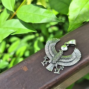 Sun God Ra Falcon Pendant STERLING SILVER Creator Falcon With Solar ...
