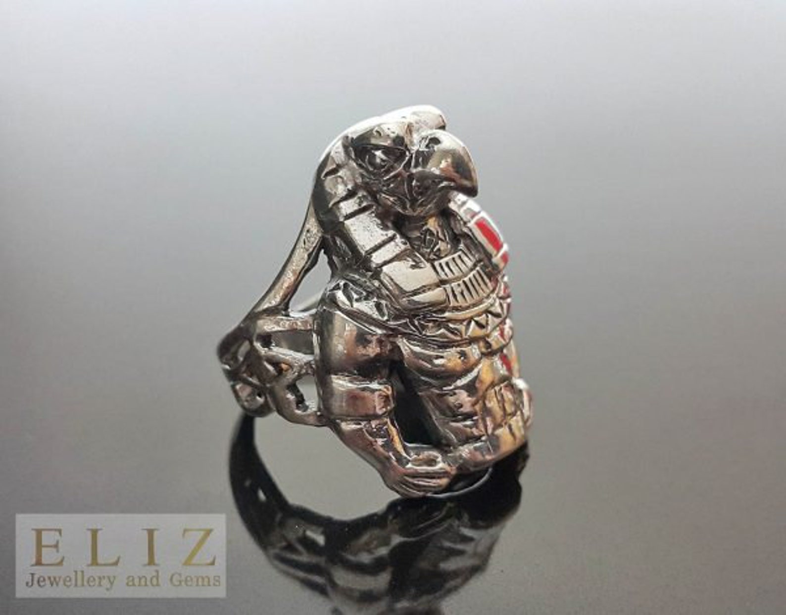 Horus God Ring STERLING SILVER 925 Great HORUS Ancient | Etsy