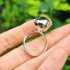 Ball Ring 925 Sterling Silver 925 Sphere Ring Stylish Minimalist ...