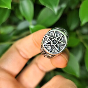 Heptagram Ring STERLING SILVER 925 Elven Star Faery Star Seven Pointed ...