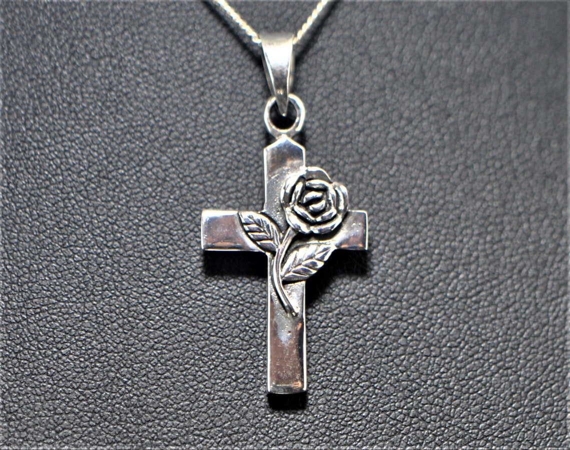Rose Cross Pendant 925 STERLING SILVER Esoteric Rosicrucian - Etsy