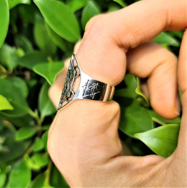 Metatron Cube Ring STERLING SILVER 925 Sacred Geometry - Etsy