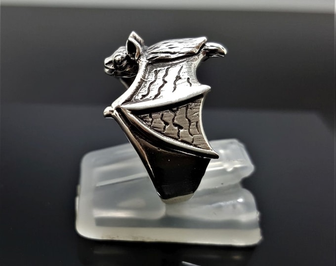 Bat Ring With Ruby Low Bezel Gothic Ring Gothic Jewelry Unisex Handmade ...