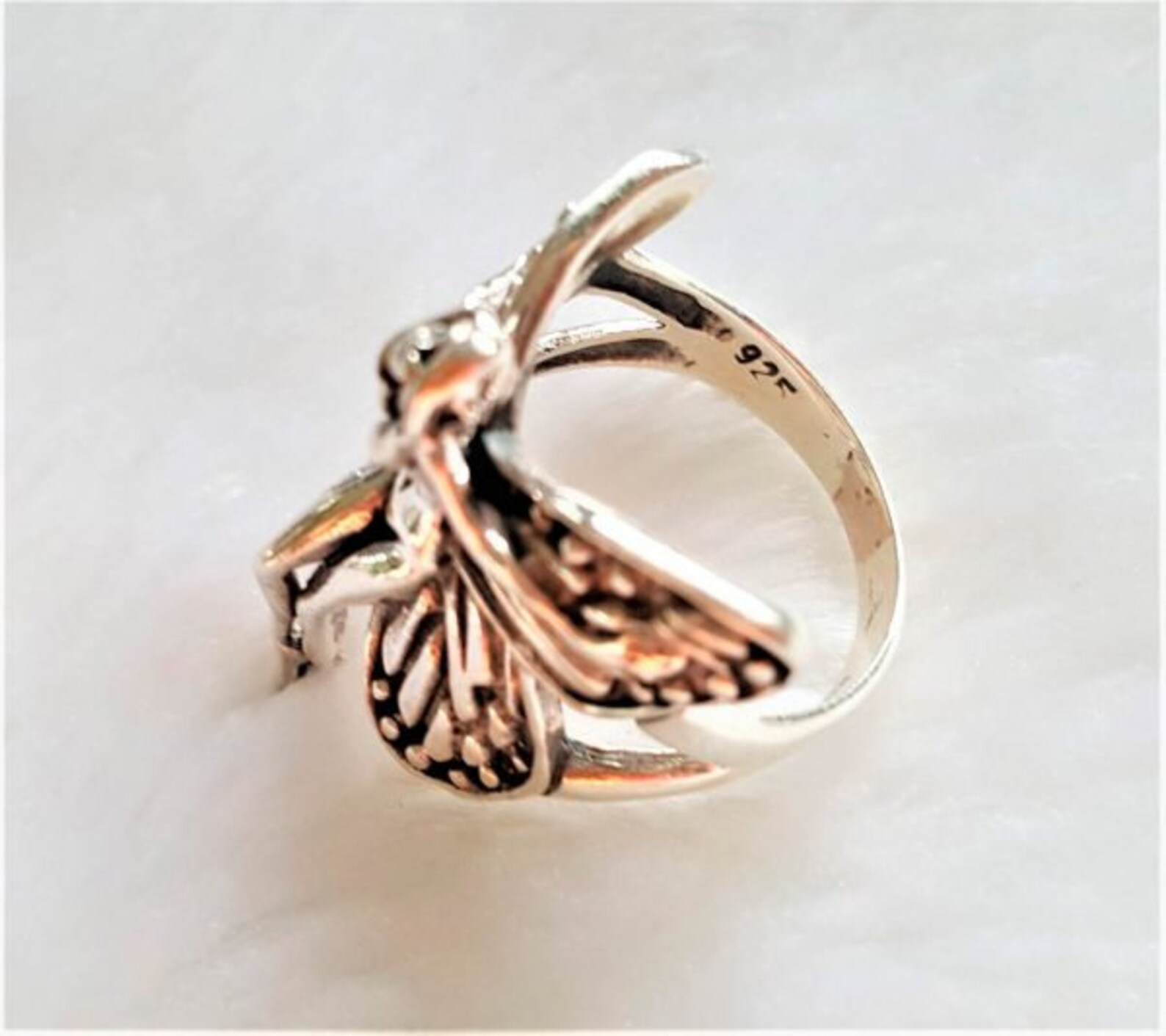 Fairy Elf Ring STERLING SILVER 925 Butterfly Angel Wings | Etsy