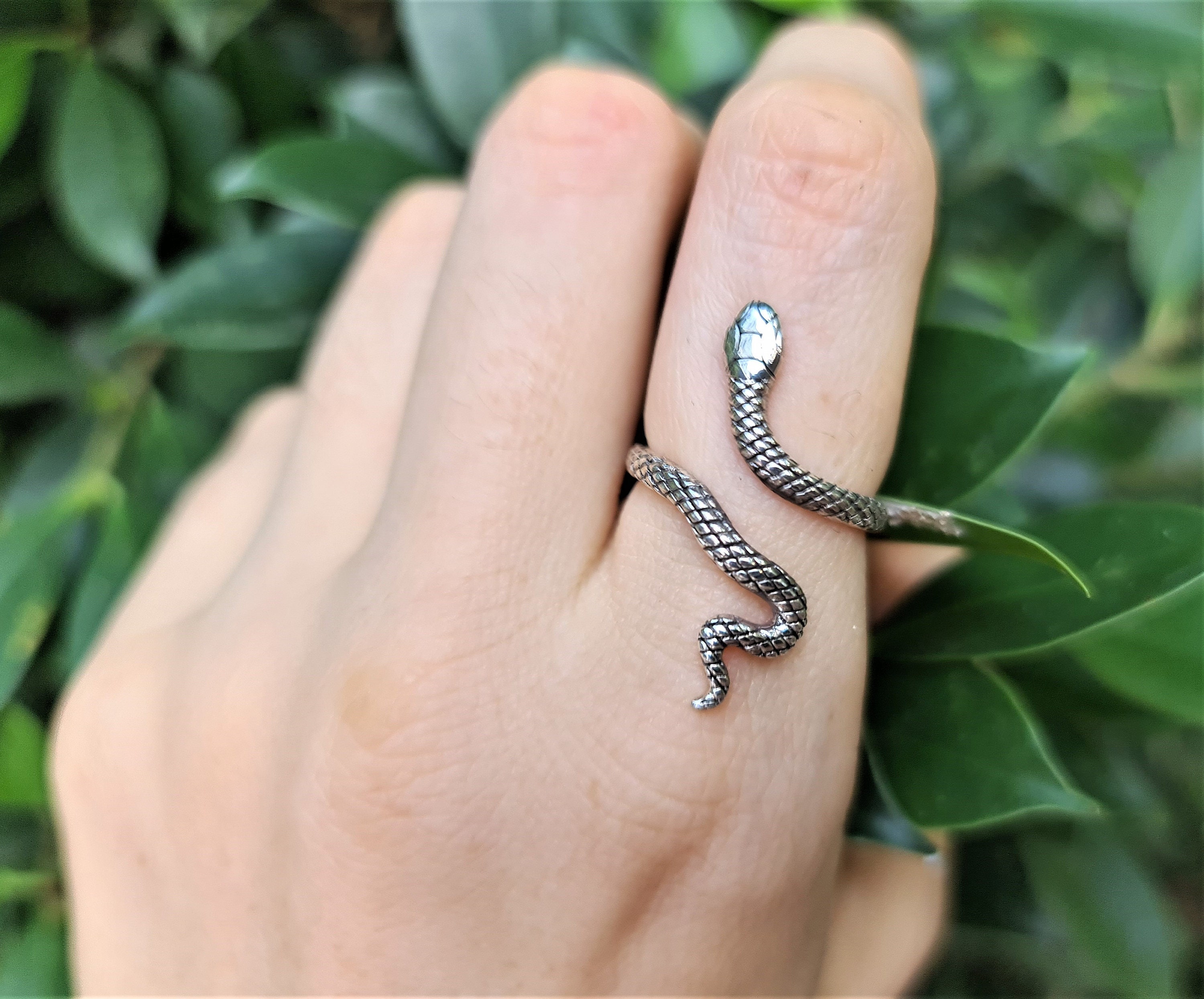 Snake Ring 925 Sterling Silver Kundalini Swirl Occult Sacred Symbol ...