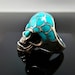 Skull Ring 925 STERLING SILVER Natural Turquoise Handmade Skull Heavy ...
