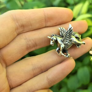 PEGASUS Ring STERLING SILVER 925 Unicorn Greek Mythology Wild Free Spirit Symbol of Wisdom Horse ...