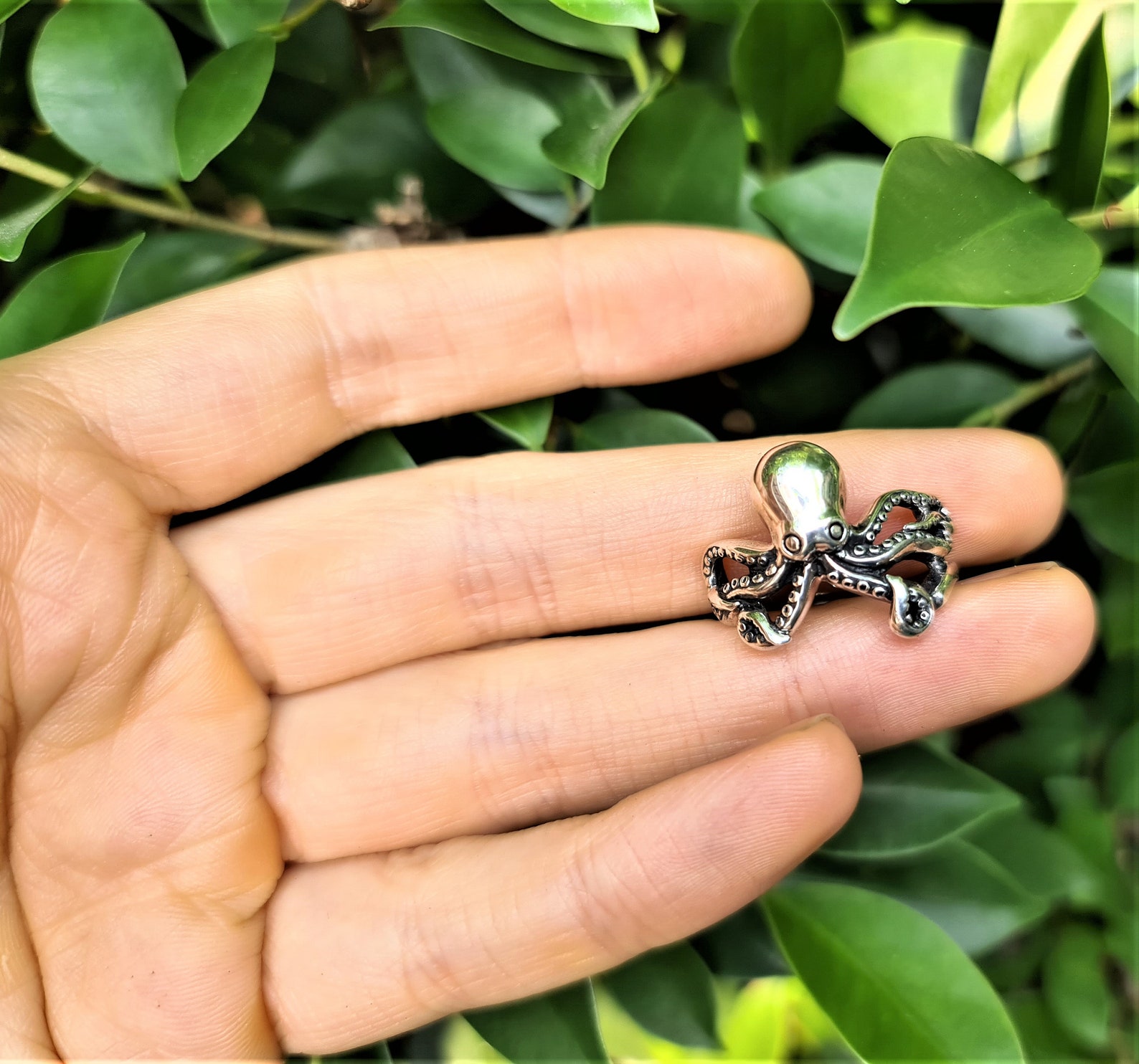 Octopus Ring 925 Sterling Silver OCTOPUS Ocean Sea Animal Good Luck ...