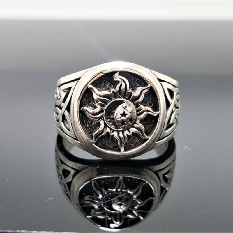 Black Sun Ring - Etsy