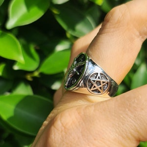 Baphomet Ring 925 Sterling Silver Pentagram Occult Gothic Medieval ...