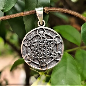 Metatron Cube Pendant STERLING SILVER 925 Sacred Geometry | Etsy