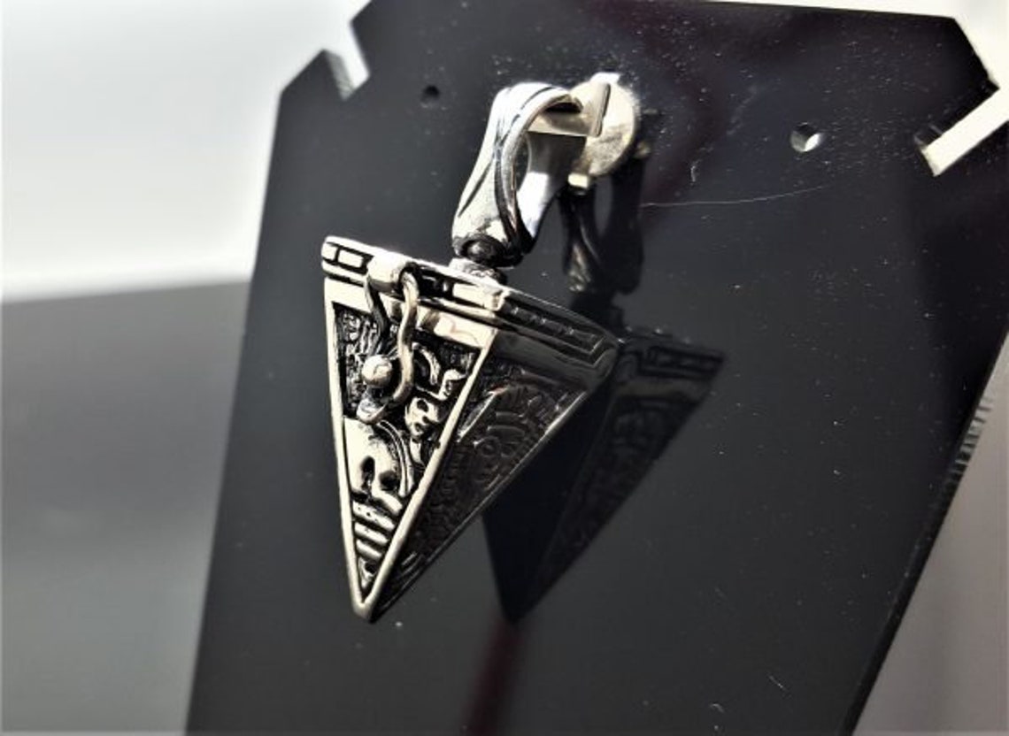 Egyptian Pyramid Locket Pendant STERLING SILVER 925 Anubis | Etsy