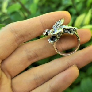 PEGASUS Ring STERLING SILVER 925 Unicorn Greek Mythology Wild Free Spirit Symbol of Wisdom Horse ...