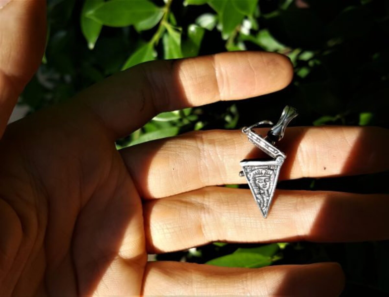 Egyptian Pyramid Locket Pendant STERLING SILVER 925 Anubis | Etsy