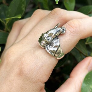 Elephant Ring STERLING SILVER 925 Big Tusks Exclusive Unique Design ...