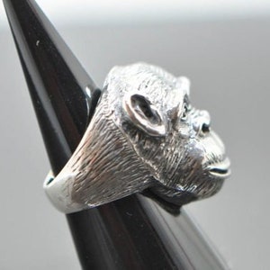 Chimpanzee Ring 925 Sterling Silver Chimp Monkey - Etsy