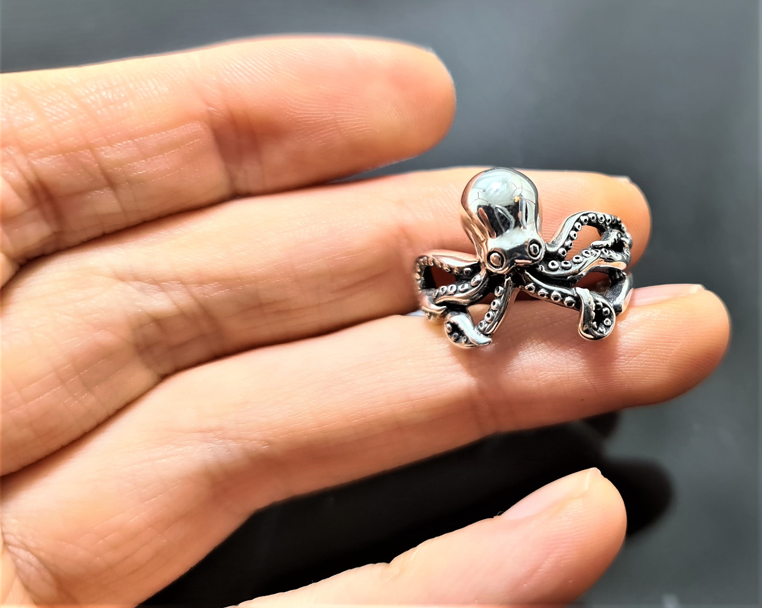 Octopus Ring 925 Sterling Silver OCTOPUS Ocean Sea Animal Good | Etsy