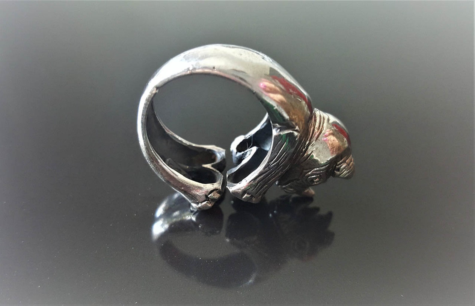 Rhinoceros Ring STERLING SILVER 925 Cute Rhino Ring Totem | Etsy