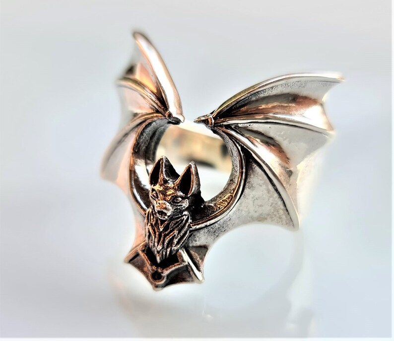 Bat Ring 925 Sterling Silver Vampire Gothic Rock Biker Unique | Etsy