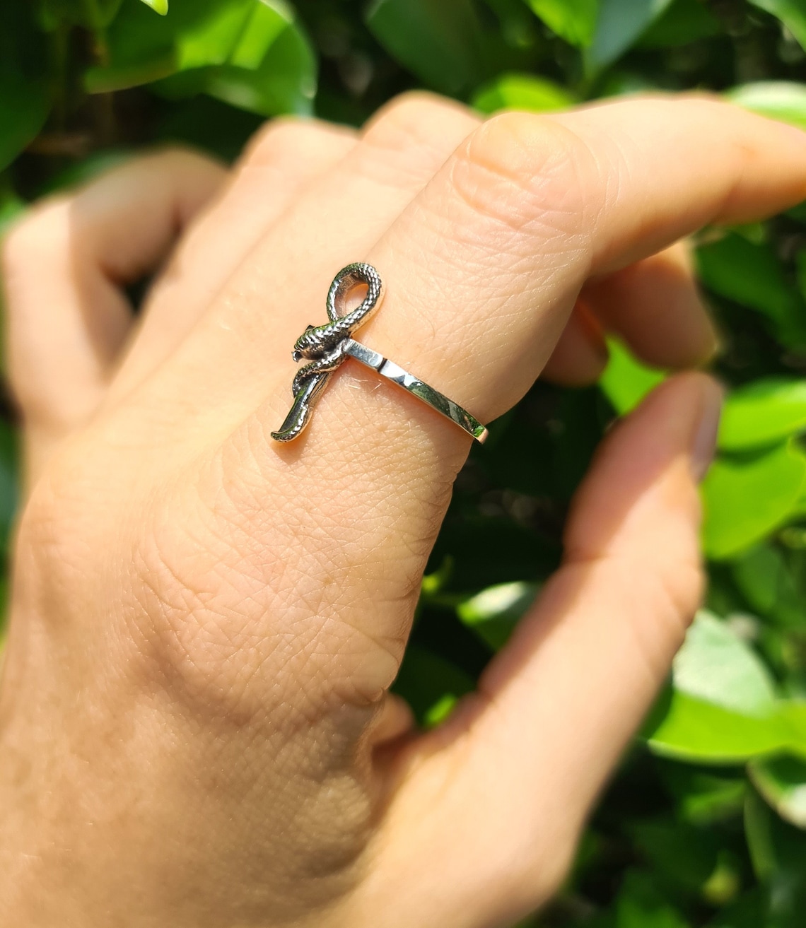 Egyptian Ankh Snake Ring STERLING SILVER 925 Cross Key of Life - Etsy